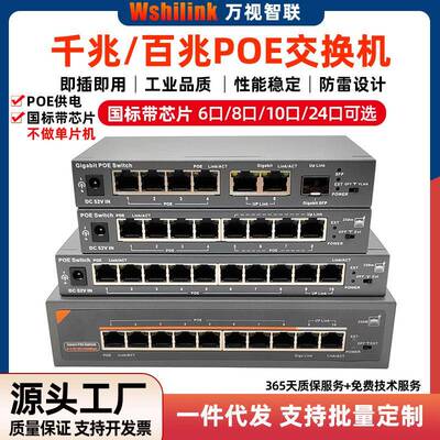万NF0420视POE交换机百千宇兆6智能4标8V准口8/10/24口以太网楼安