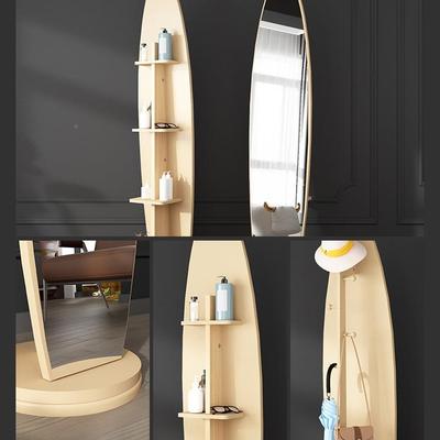 穿轻风全KWE身衣镜可旋转挂架一体镜子家奢用服衣装店试衣移动落