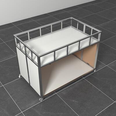 达服不锈钢促良可销花车折叠卖场装促销展36522示架商场促销车