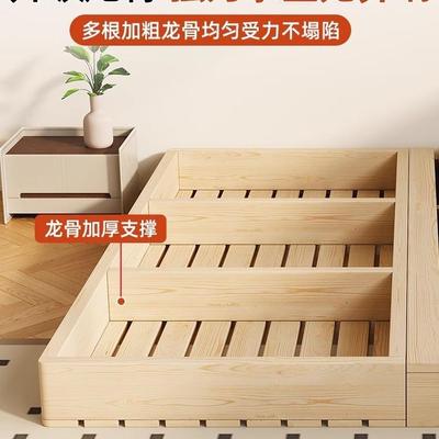 实木架榻160榻米床家用潮无床头透地气防排骨架日式矮床民宿台床
