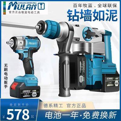 德国无刷重型功率充电电锤电镐混大凝土锂无线工电式业级90635冲