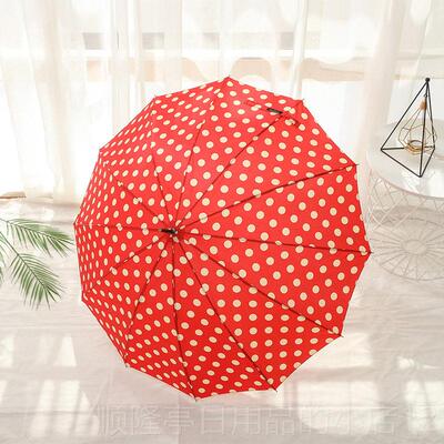 正品日本光遮防外线遮阳伞黑胶PF50+太阳U伞紫木柄防风长柄雨伞晴