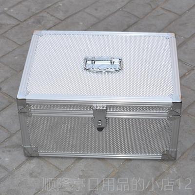 正品铝合整金纳箱带锁票子据箱凭证盒收银箱文件收票据理箱手提密
