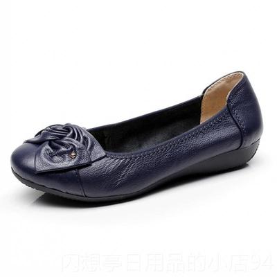 正品中清仓价妈鞋平底单鞋女防滑软底特妈舒适中年皮鞋女鞋老年休