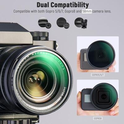 NEEWER纽尔GoPro运动相机滤镜6件套CPL/UV/ND4/ND8/ND16/ND32滤镜