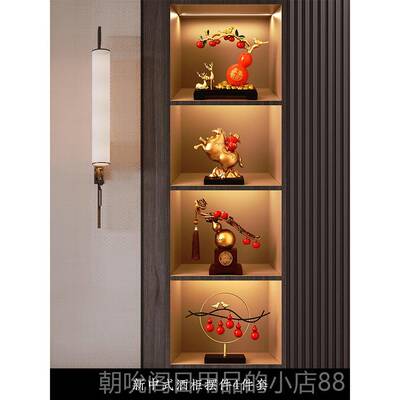 高档Gorge家ous葫芦柿如意摆件居客厅高柿档领导办室公装饰品乔迁