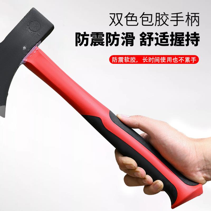 锻打斧子户外砍柴斧头老式家用劈柴神器板斧农村砍树木工斧消防斧