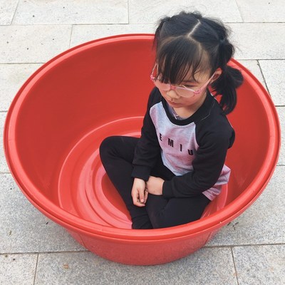 深塑料大盆加厚超大盆子家用特大号洗澡盆大人儿童洗衣塑料盆耐用