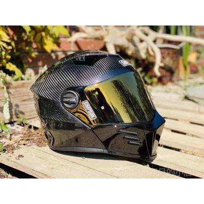 高档现货SIMPSON辛普维森揭碳面盔头纤哈雷风格匪帮盔印第安DS全