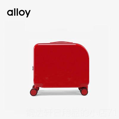 高档alloy拉阿乐乙行李结箱红色杆箱箱登机箱婚轻便旅行可携式密