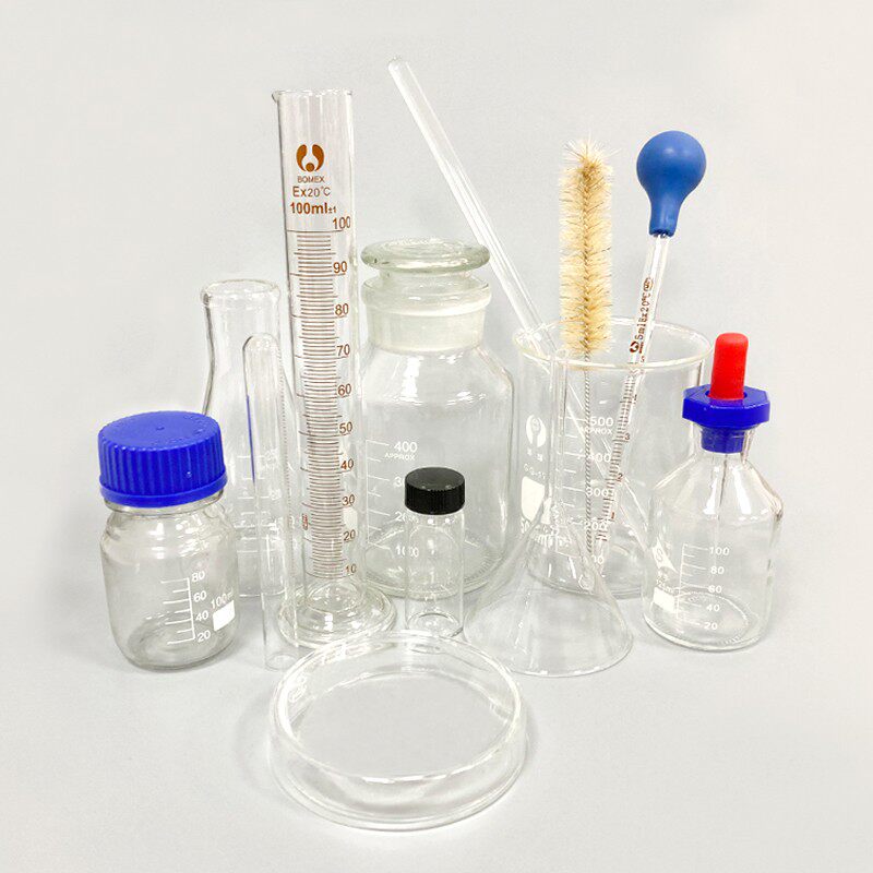 实验套装 锥形烧瓶+胶头吸管+烧杯+量筒试管 化学玻璃器材一套