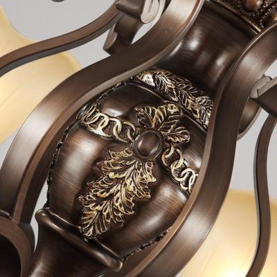 别墅客吊灯欧式复灯具乡大村厅气复式楼大厅灯饰8132-6H古餐厅卧