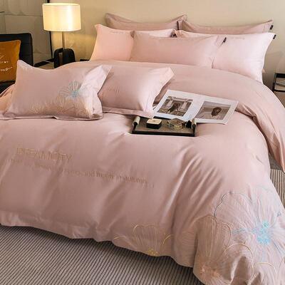 磨四件套简全棉纯秋33214冬季加厚毛保暖床单被套双人约刺棉绣床