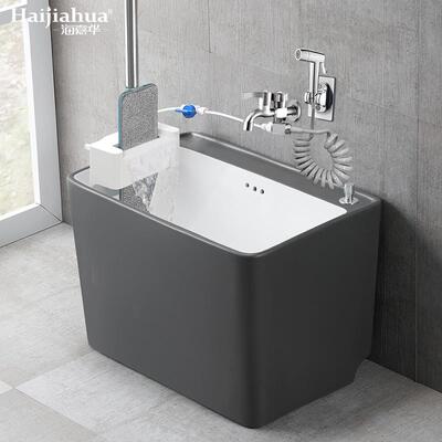 A9L灰拖色洗拖29240把池地盆家用阳台陶瓷池防水大布号倒水溅墩布