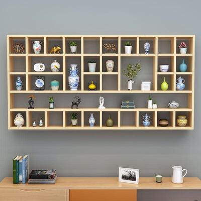 9C可纳定制实木墙上置架茶壶物展HOR示架壁挂多阁宝小饰品收柜木