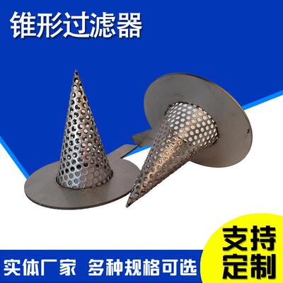 除尘滤筒滤TGY芯临时过器道过滤滤锥网形法兰不锈钢滤网过滤管网