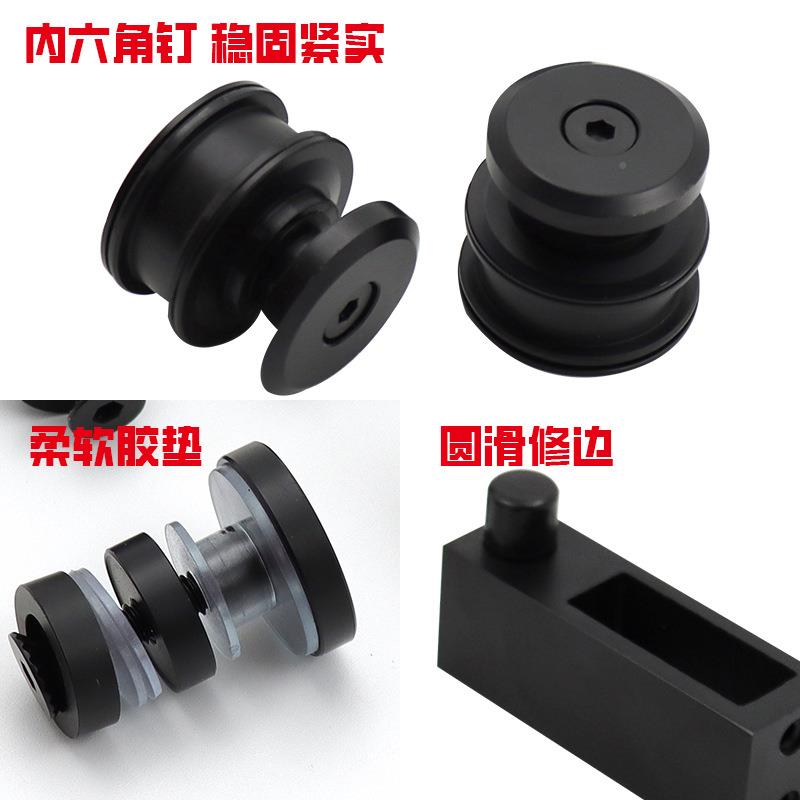 淋浴房玻璃移门YM-02套件30不定锈钢门隔断门配件浴室推拉门玻璃4