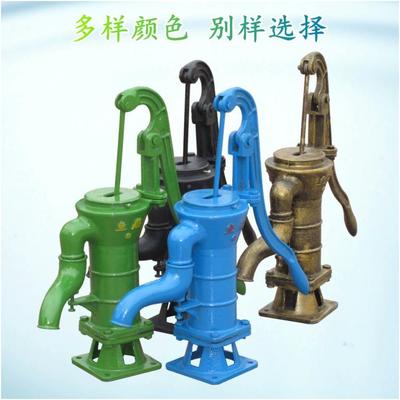燕牌100型老WQY式铸铁压水井乐头摇水泵鱼手头动井幼教娱园艺装璜