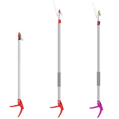 技高枝锯绿化修剪大剪刀树木加长长把花艺花园铝材杆子粗枝