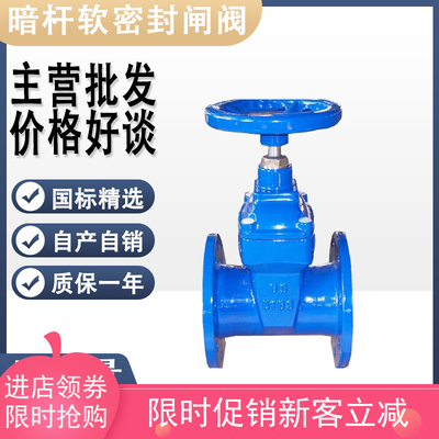 Z45X-16/10Q暗杆弹性软密封铸铁法兰闸阀DN50 65 80 100 125电动