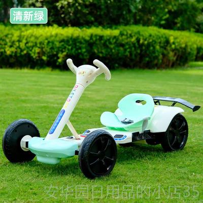 高档可叠儿童卡丁折轻便坐可大人男女儿童电动四轮车户外新款卡丁