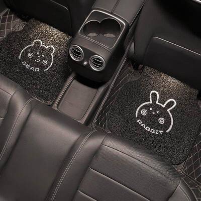 卡HRU通汽车圈防脚垫通用易单片卡通可爱可裁剪清洗保护垫加厚滑