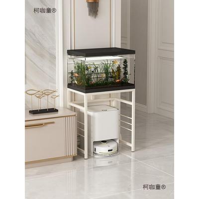 客厅电视柜旁沙发边几扫地机器置物铁架鱼缸000123架艺人鱼缸麦架