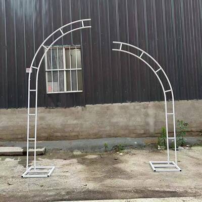 HUP婚庆背铁艺双杆门架子舞台布置拱T台扎门婚礼场景装饰门景门花