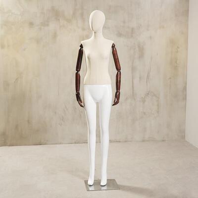 模特道77婚具女假特服模装半身木麻布头假人纱女手仿真