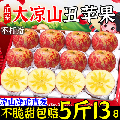 凉山直发丑苹果净重5斤13.8