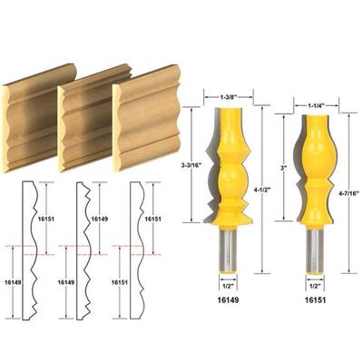 12MM1/英出口1/212.7刀柄加长扶手刀2线条刀寸边刀吊顶门刀雕刻机