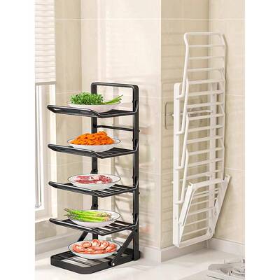 ?厨房备菜物架折叠台置面碗碟收纳储架家可用多功能壁挂配HII菜盘