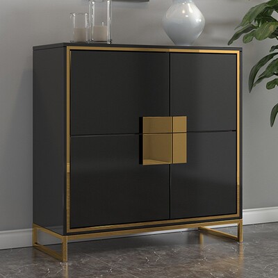 北欧轻奢餐关边柜27741后现代简约玄餐厅烤柜子厅靠墙储客物柜漆