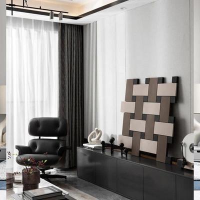 轻奢现代简竖约入户GMF厅装饰画走廊过道版客壁挂画高画档立体实