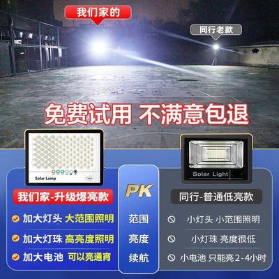 太阳能照家灯投庭院户外用农明村大门口超亮光大功率YIF路灯