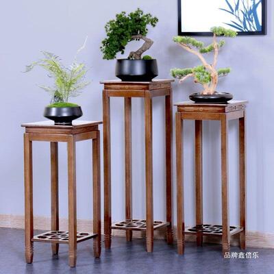 中式花架置物架实木花架仿子客厅家内用花盆69055架台室花几古花