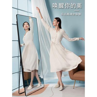 全身镜衣地镜子穿家用挂贴落GPI墙女生卧室化壁妆立体挂墙试衣风