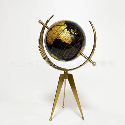 轻现代奢金HVB属件地球仪设办公室摆桌面玄关酒柜客厅卧室摆装饰