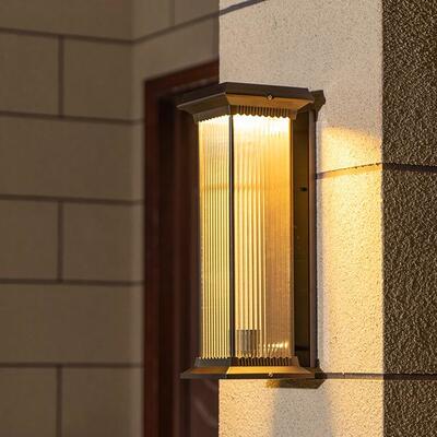 水太阳能户外壁灯防庭台院别墅阳花MUV园门口院大子接电中式长条