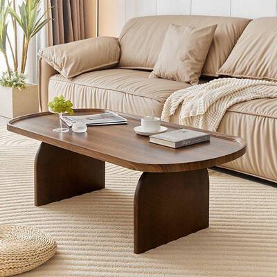 轻小户茶几简约椭圆奢形家用客厅ULE型茶几办长公室会客茶桌极简
