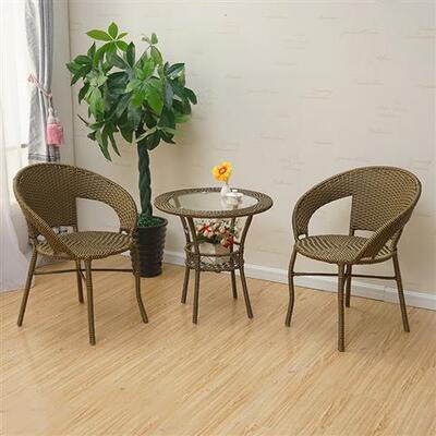 藤椅茶几三件闲套五件套子户外庭院休桌椅组合NVJ藤藤编椅阳台桌