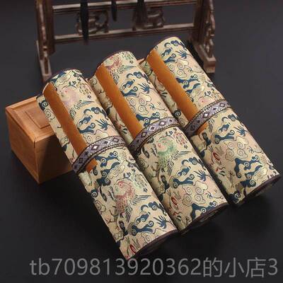 高档全绢布卷空白宣纸轴香樟木盒装宣纸手仿乾绢纸空白隆卷手卷