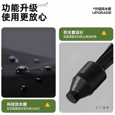自暴动长柄抗风防雨伞晴人雨两用ZQL结号实耐用加厚加固男款双伞
