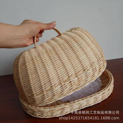 日式果藤编织食物罩家用厨房尘防虫防水面YR191054包收糕纳筐蛋面