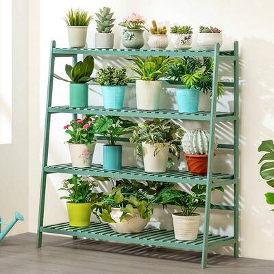 阳台花架木花子盆植物架阳可台移动客厅大厅用室内80143制落地折