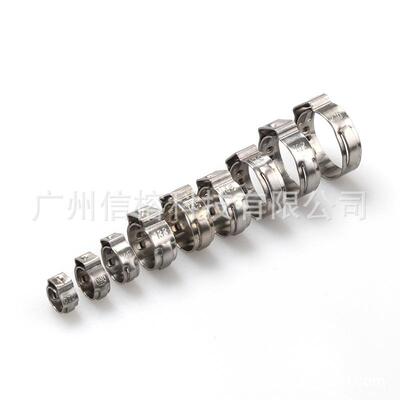 180PCS盒装不锈钢单耳箍圈软管夹美式喉箍抱箍卡箍