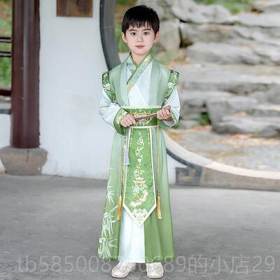 高档汉服超男童夏国季薄款儿童一国学演出服中风古装仙女六童唐装