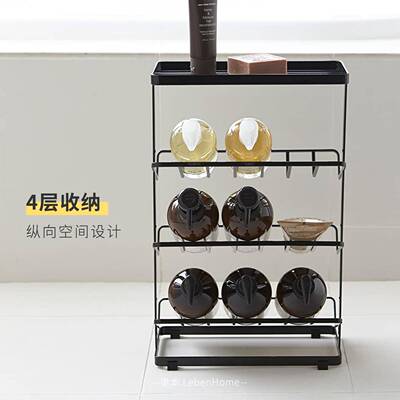 沐品浴瓶红酒置收纳架日CNH式浴室用架子免打孔落地浴缸物架