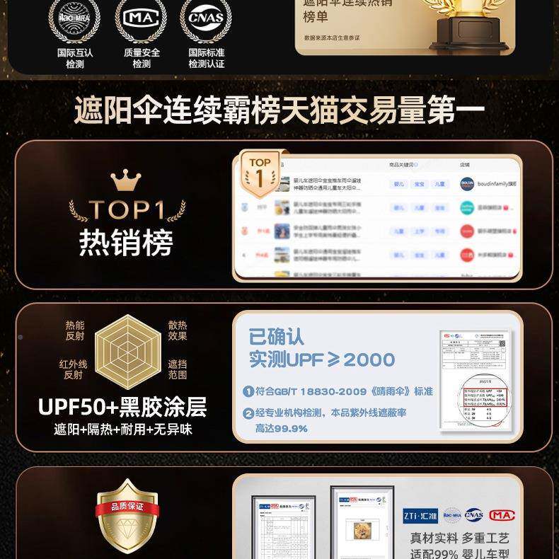 伞婴儿车遮阳遛娃防晒伞宝宝推车雨伞儿童玩具10012247三阳轮手车