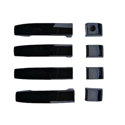 适0用3-12路虎25950揽把胜行版门手政钢琴黑门拉手装饰有银亮碳纤